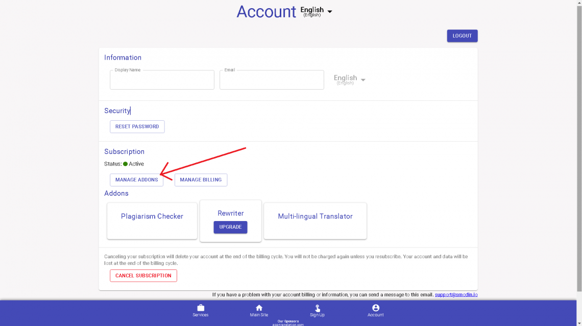 Managing Smodin Addons - Writing Guide - SmodinBlog